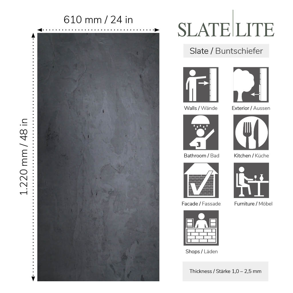 Mosaic Tile USA: Slate-Lite Nero Stone Veneer